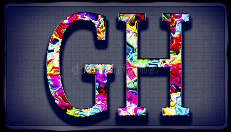 Signature GH painter rough stock illustration. Illustration of sticker ...