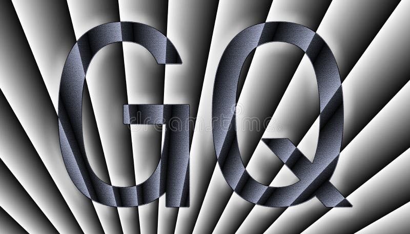 Signature GQ , corner grad stock illustration. Illustration of monogram ...