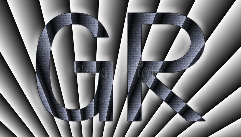 Signature GR , corner grad stock illustration. Illustration of symbol ...