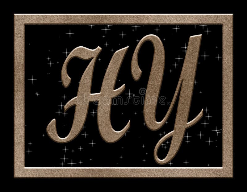 Signature HY , crystal stock illustration. Illustration of monogram ...