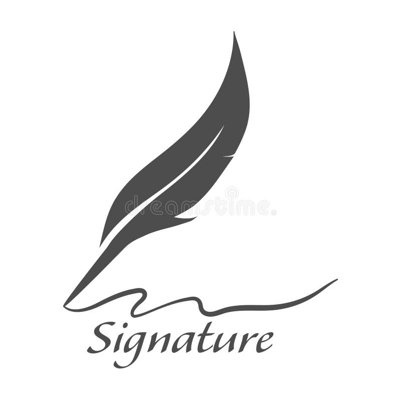 Signature Icon, Autograph. Vector Illustration for Thematic Design ...