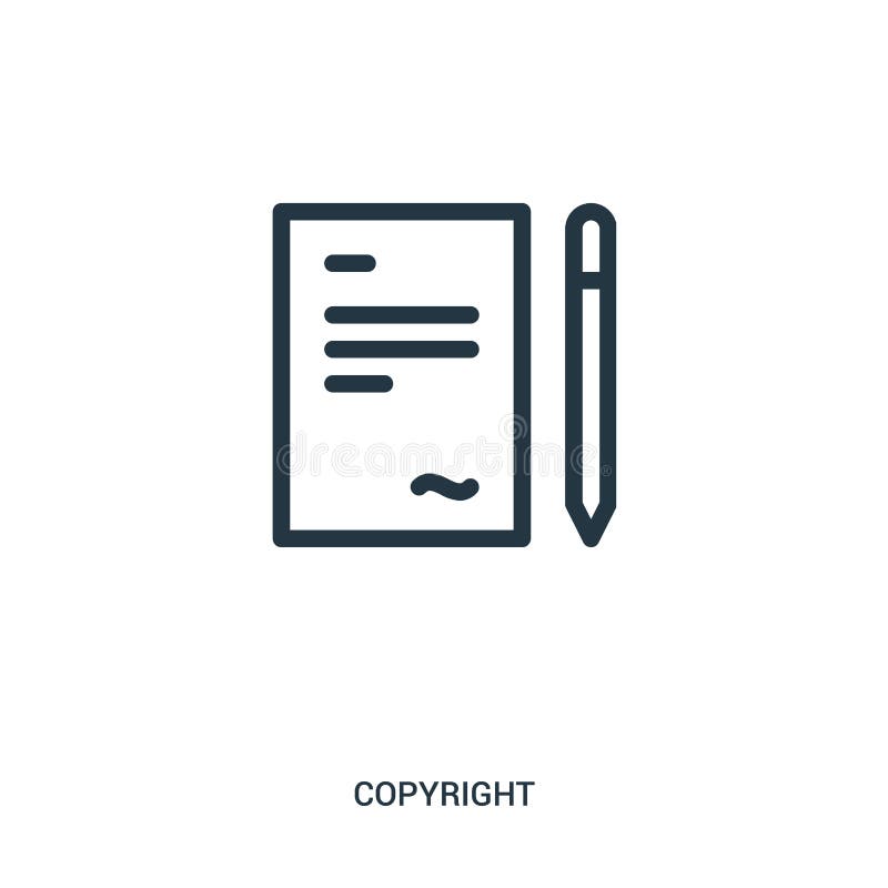 Signature Icon Vector from Copyright Collection. Thin Line Signature ...