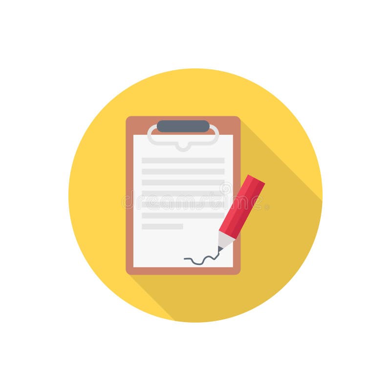 Signature Vector Flat Color Icon Stock Vector - Illustration of male ...