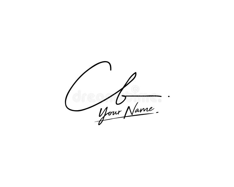 CB Signature Initial Logo Template Vector. Initial Signature Logo ...