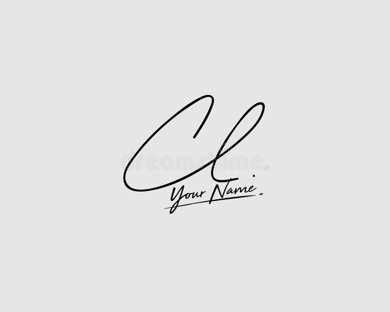 CL Signature Initial Logo Template Vector. Initial Signature Logo ...