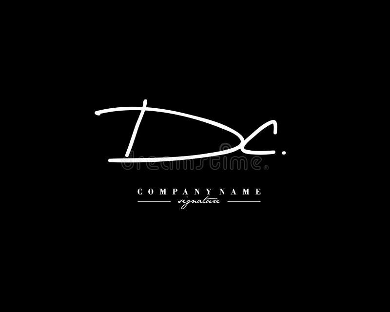 DC Signature Initial Logo Template Vector. Initial Signature Logo ...