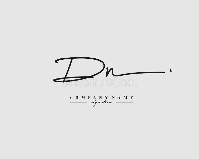 Initial DN Signature Logo Template Vector Stock Vector - Illustration ...