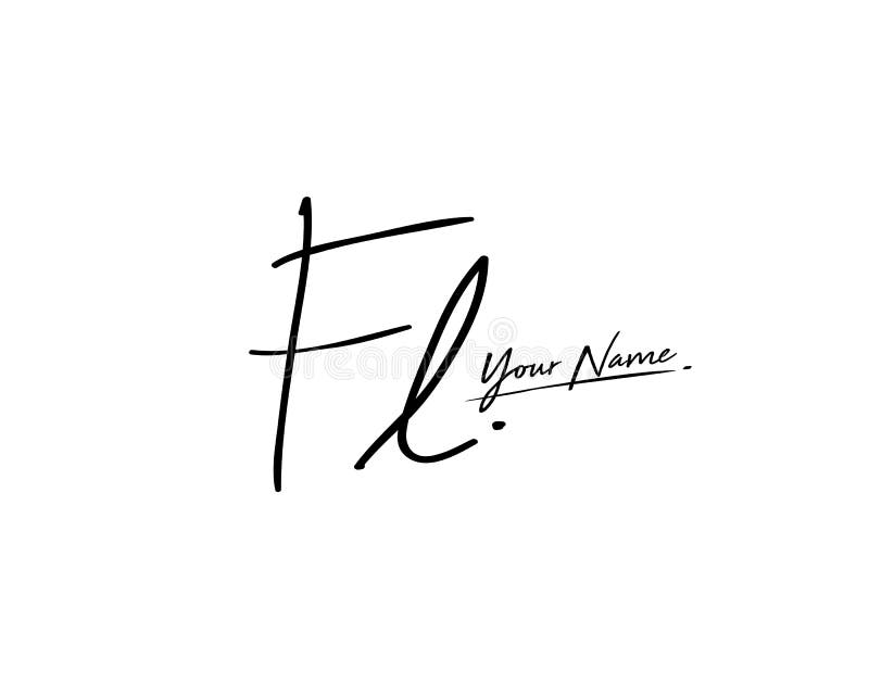 FL Beauty Vector Initial Logo, Handwriting Logo of Initial Signature ...