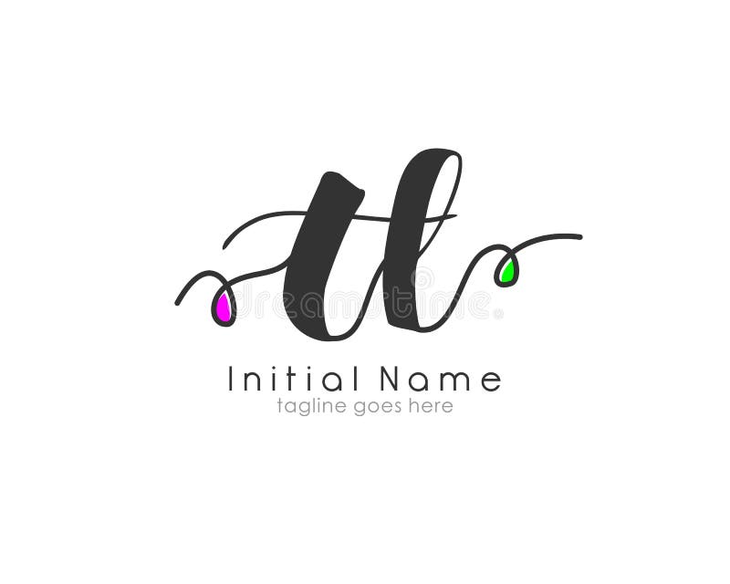 Initial T L TL Handwriting Logo Vector. Letter Handwritten Logo ...