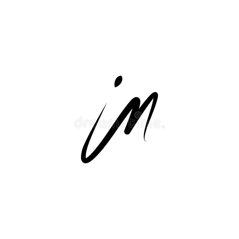Signature Initials I and M Im Logo Vector Design Stock Vector ...