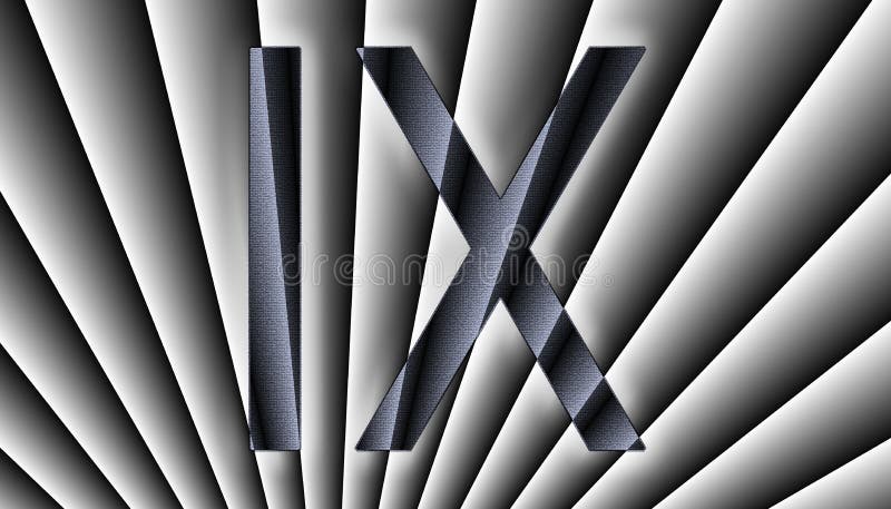 Signature IX , corner grad stock illustration. Illustration of alphabet ...