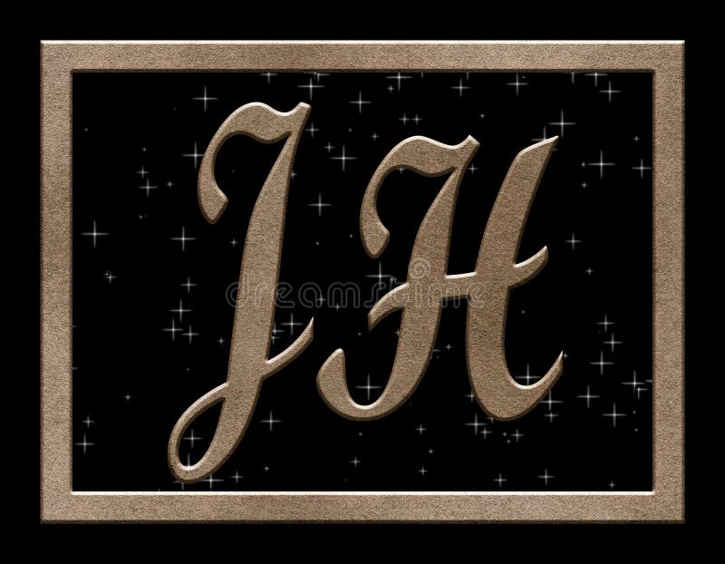 Signature JH , crystal stock illustration. Illustration of ornate ...