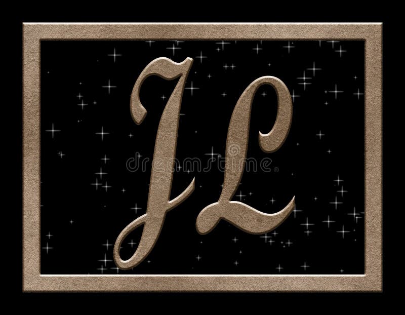 Signature JL , crystal stock illustration. Illustration of gold - 242337893