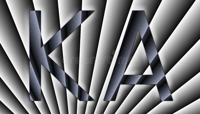 Signature KA , corner grad stock illustration. Illustration of ...