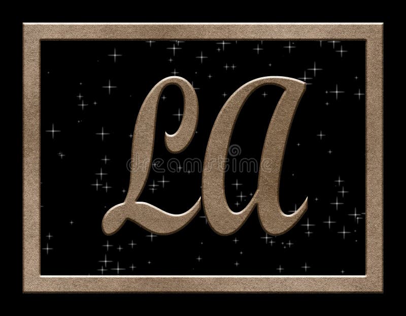 Signature LA , crystal stock illustration. Illustration of print ...