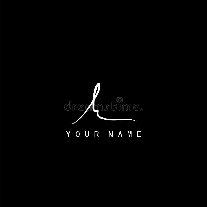 Signature Logo H Initial Letter. Handwriting Calligraphic Signature ...