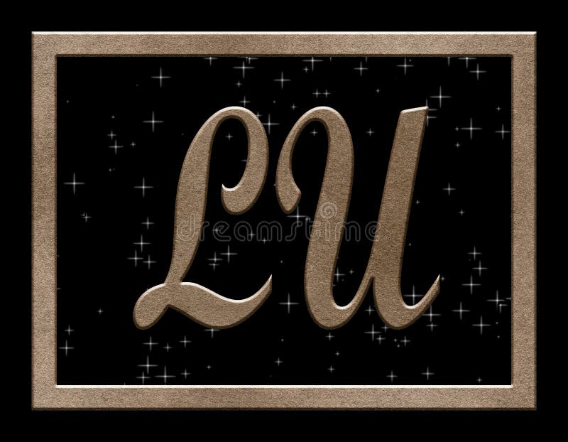 Signature LU , crystal stock illustration. Illustration of consonant ...