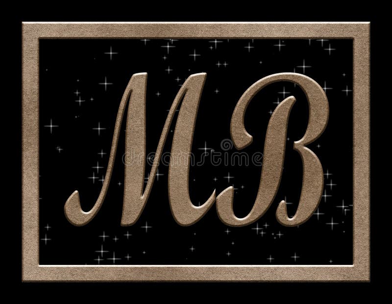 Signature MB , crystal stock illustration. Illustration of monogram ...