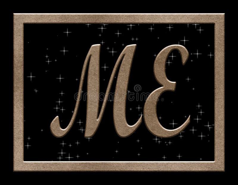 Signature ME , crystal stock illustration. Illustration of caps - 242338149