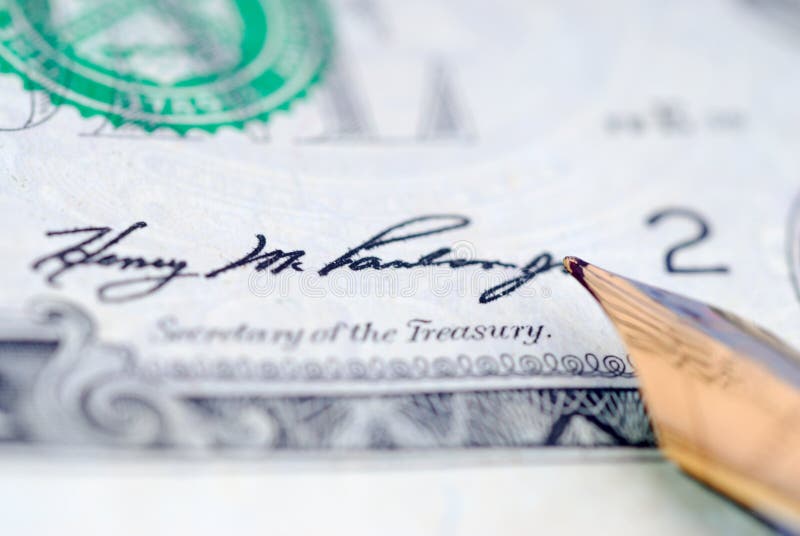 Signature money stock image. Image of note, manuscript - 6870103