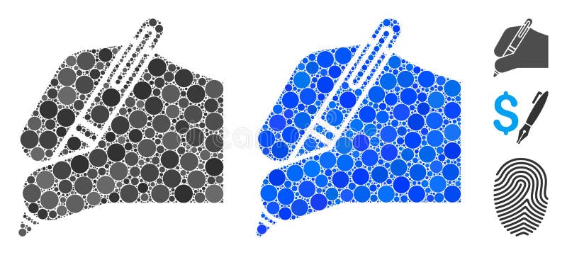 Signature Mosaic Icon of Circle Dots Stock Vector - Illustration of ...