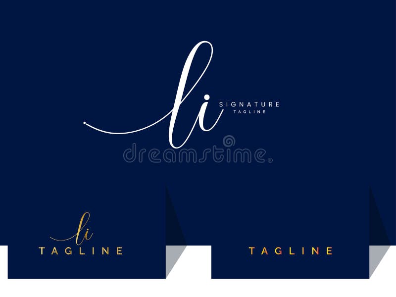 Signature Li Letter Logo Design. Signature Logo. Lettering. IL Logo ...