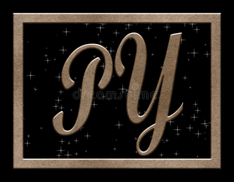 Signature PY , crystal stock illustration. Illustration of decoration ...