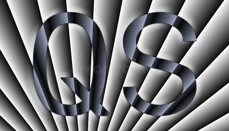 Signature QS , corner grad stock illustration. Illustration of font ...