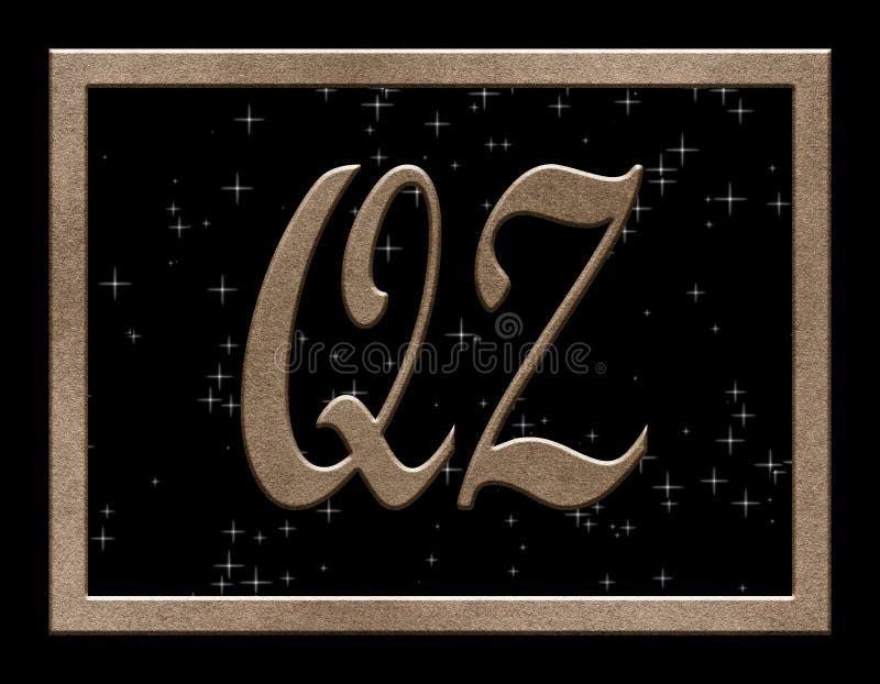 Signature QZ , crystal stock illustration. Illustration of logo - 242338587