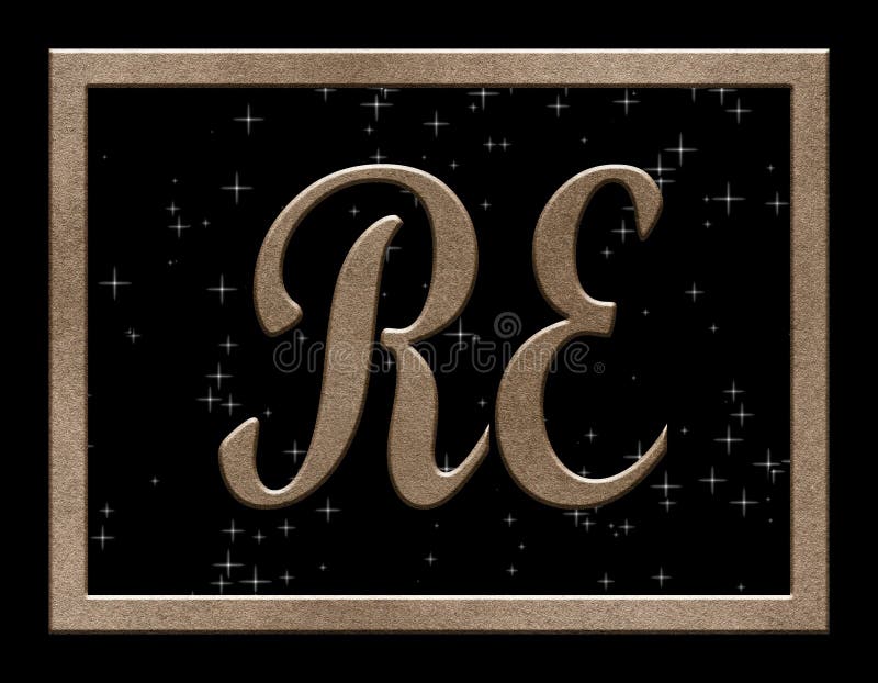 Signature RE , crystal stock illustration. Illustration of typography ...