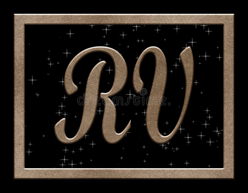 Signature RV , crystal stock illustration. Illustration of crystal ...