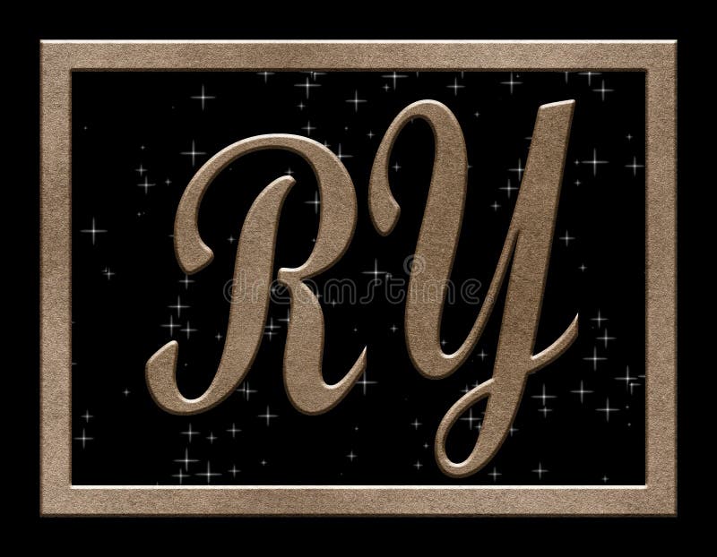 Signature RY , crystal stock illustration. Illustration of artistic ...