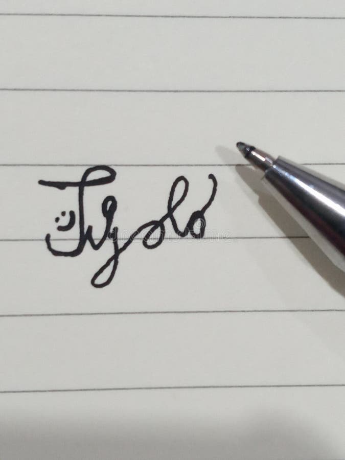 Signature sample with pen stock photo. Image of white - 267039102