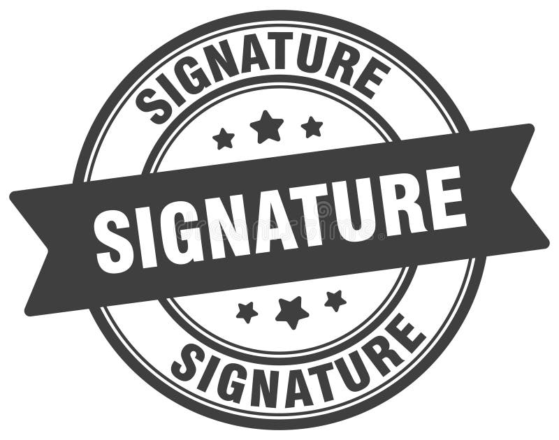 Signature Label. Signature Isolated Seal. Sticker. Sign Stock Vector ...