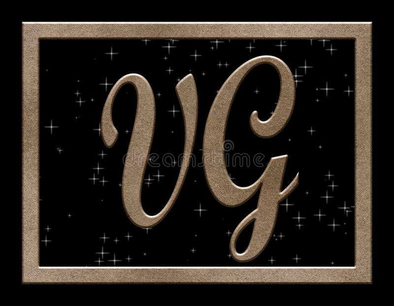 Signature VG , crystal stock illustration. Illustration of caps - 242338947