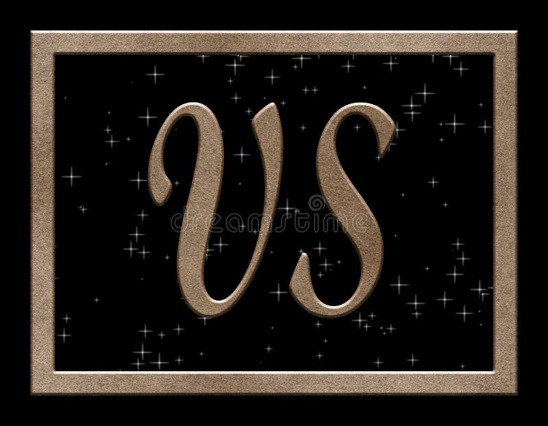 Signature VS , crystal stock illustration. Illustration of initial ...