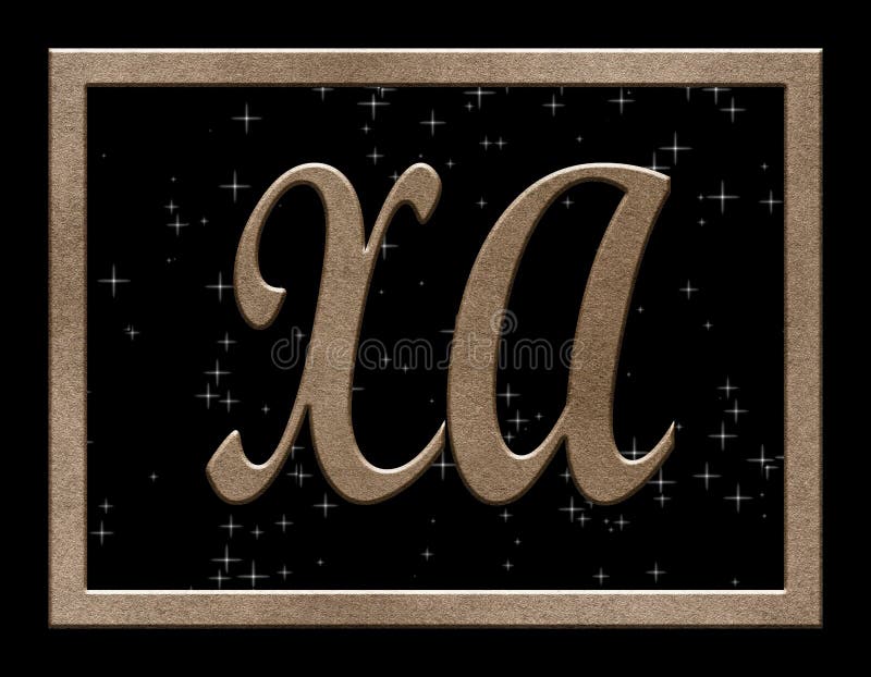 Signature XA , crystal stock illustration. Illustration of consonant ...