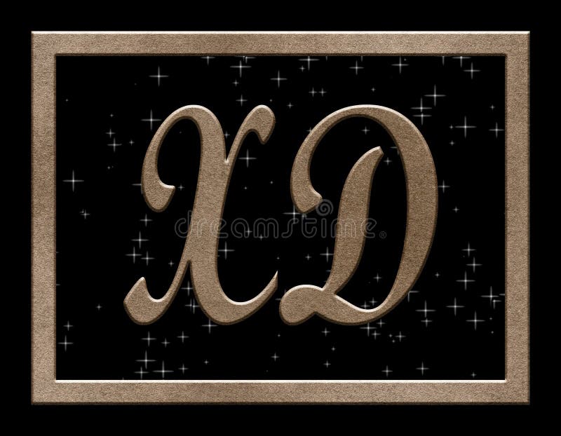 Signature XD , crystal stock illustration. Illustration of lettering ...