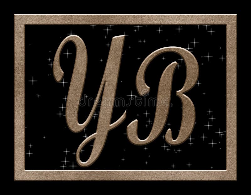 Signature YB , crystal stock illustration. Illustration of monogram ...