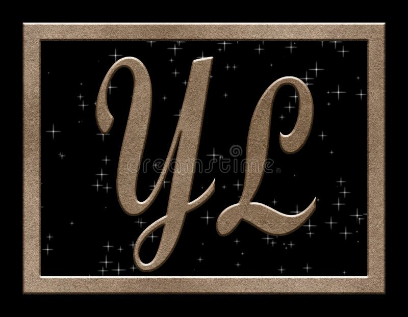 Signature YL , crystal stock illustration. Illustration of decoration ...