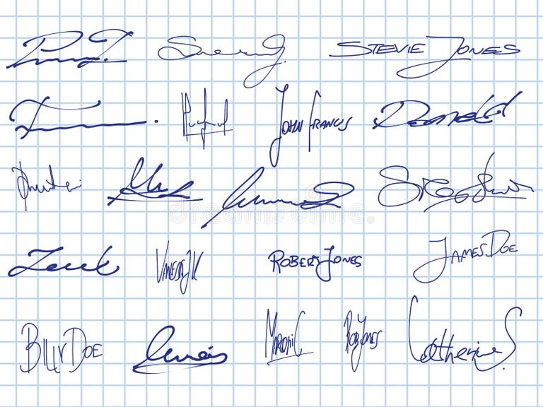 Letter Signatures Stock Illustrations – 1,074 Letter Signatures Stock ...