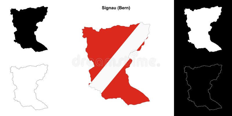 Signau outline map stock vector. Illustration of design - 335026211