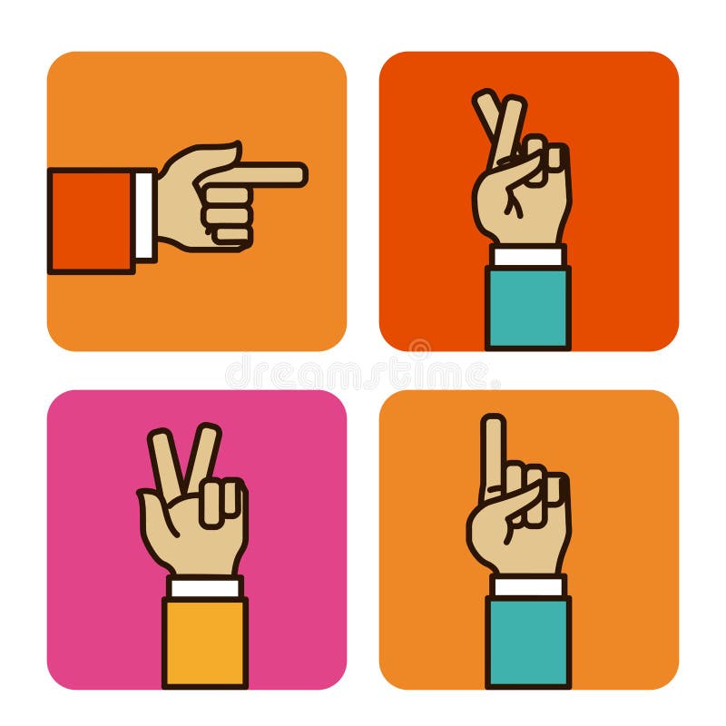 Signaux de mains illustration stock. Illustration du humain - 50584320