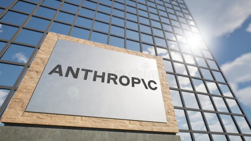 Signboard with Anthropic Logo Next To the Modern Skyscraper, 3D ...