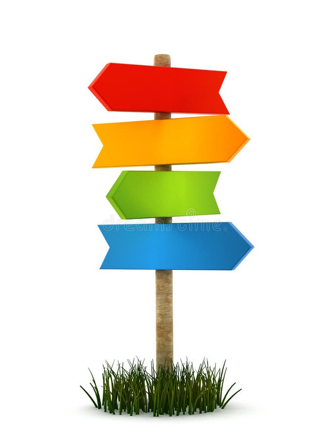 Signboard with arrows stock illustration. Illustration of placard ...