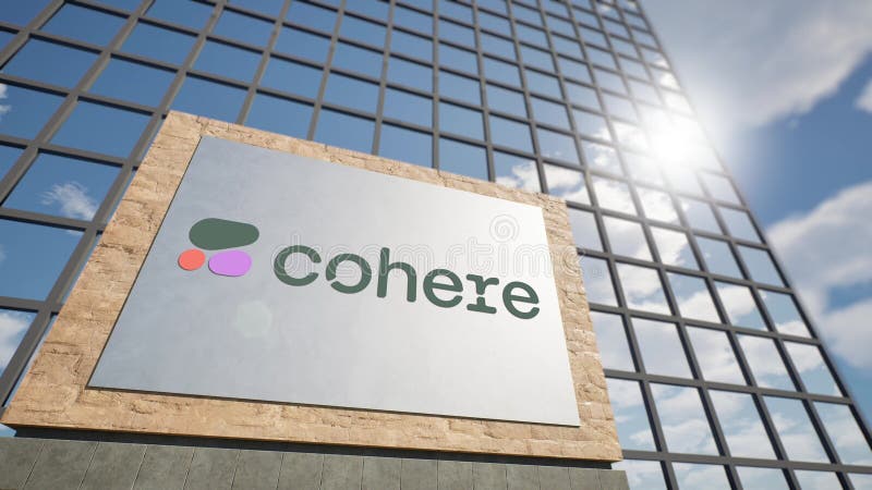 Signboard with Cohere Logo Next To the Modern Skyscraper, Illustrative ...