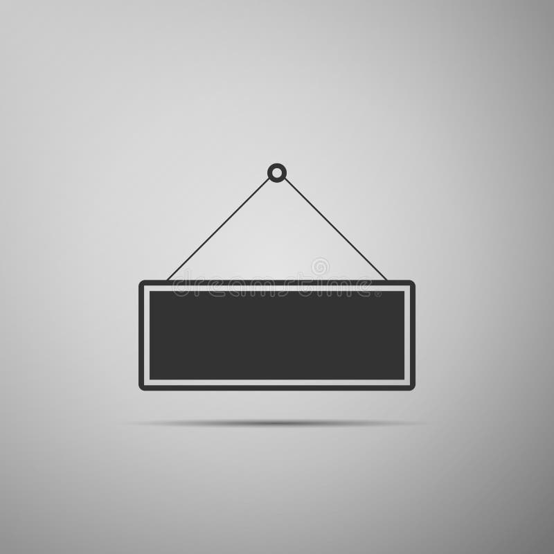 Signboard Flat Icon on Grey Background Stock Vector - Illustration of ...
