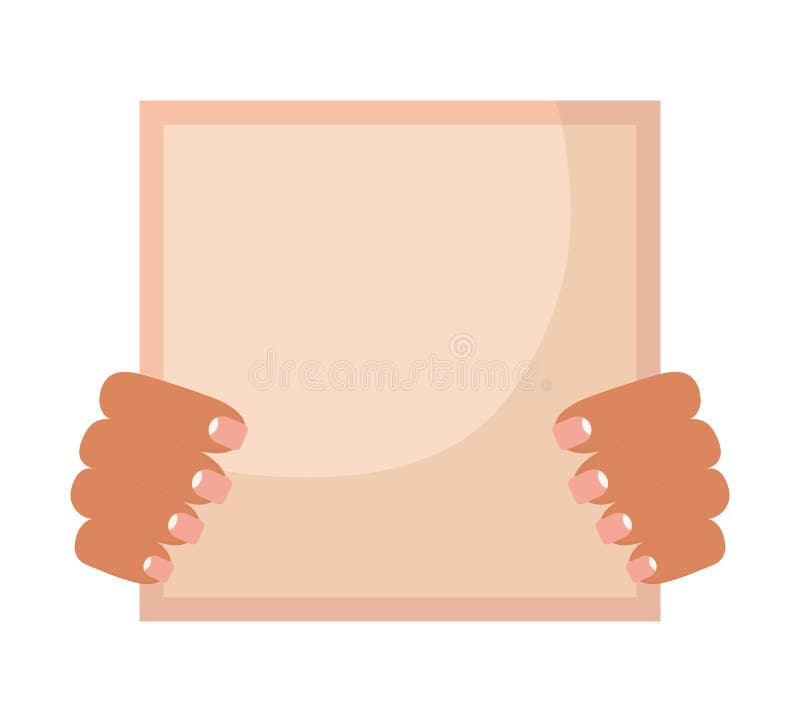 Signboard with hands stock vector. Illustration of stick - 229011146