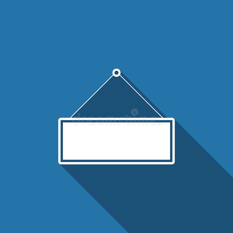 Signboard Icon Isolated on White Background. Hanging Sign. Set Elements ...