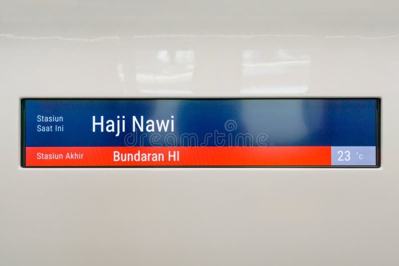 The Signboard is Located Inside the MRT (Mass Rapid Transport ...